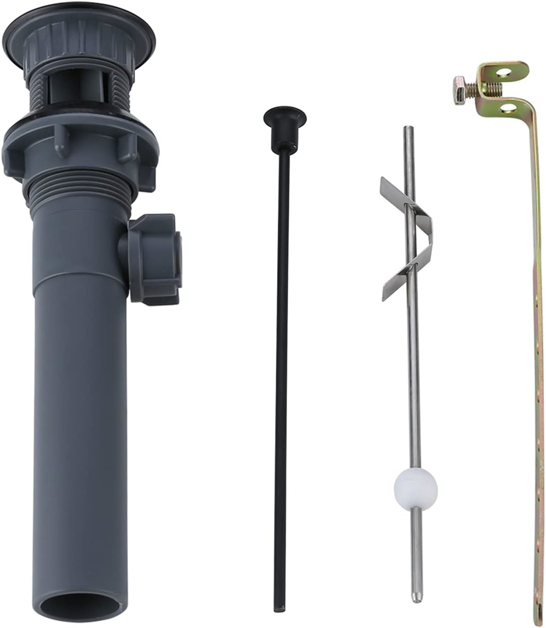 ARCORA Chrome Bathroom Sink Drain With Overflow & Lift Rod For Vessel ...