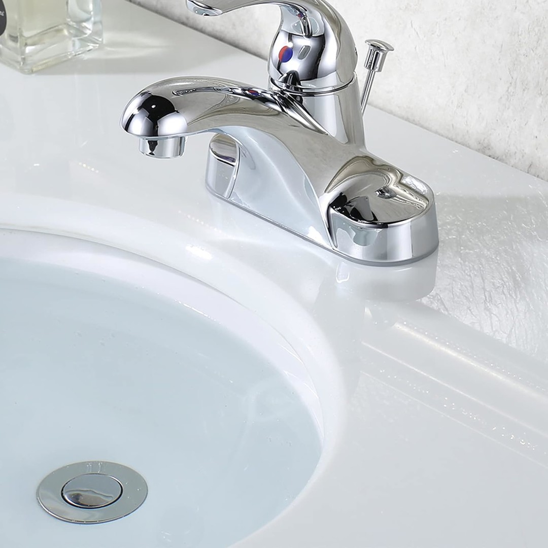 ARCORA Chrome Bathroom Sink Drain With Overflow & Lift Rod For Vessel ...