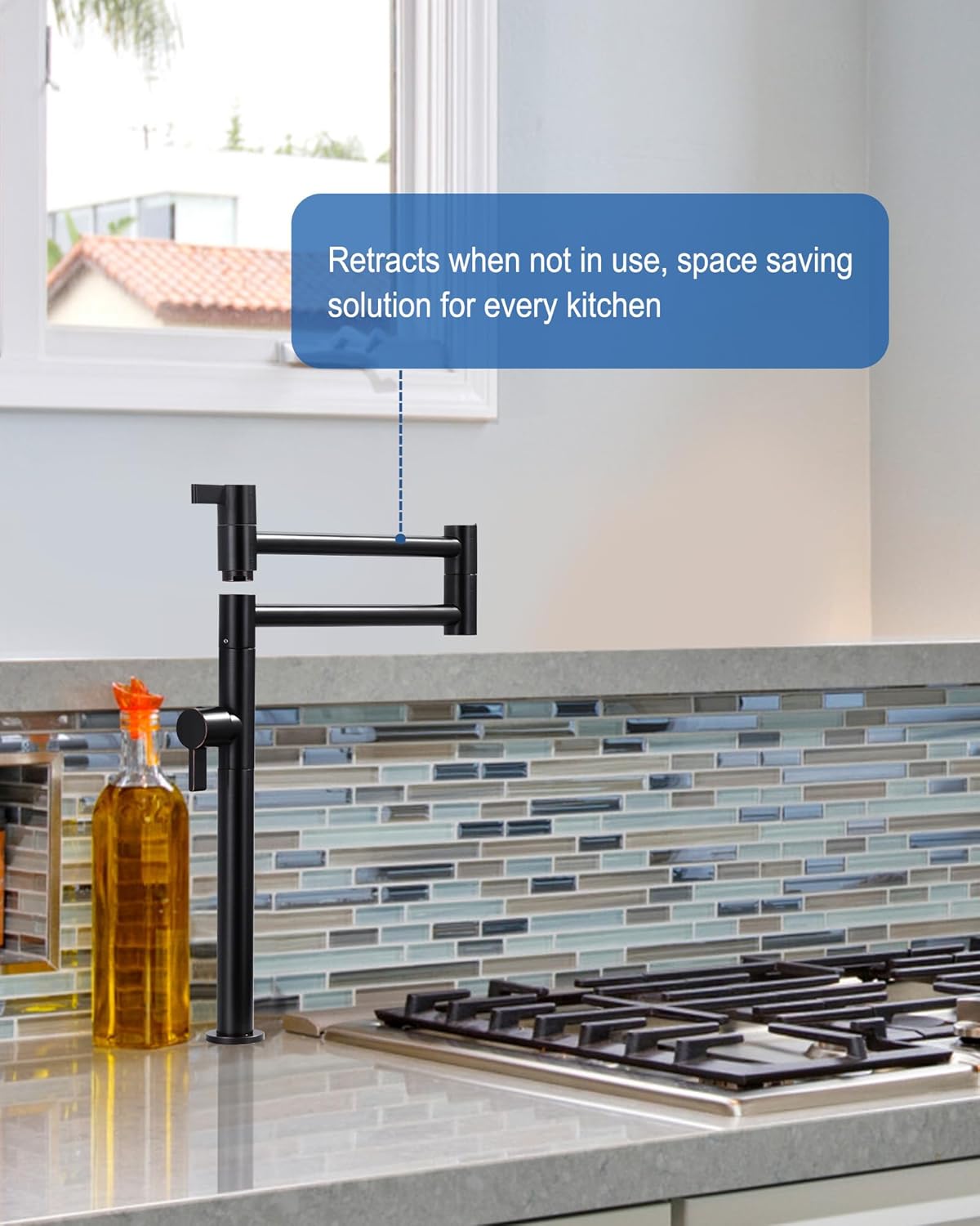 ARCORA Oil Rubbed Bronze Deck Mounted Solid Brass Pot Filler Kitchen ...