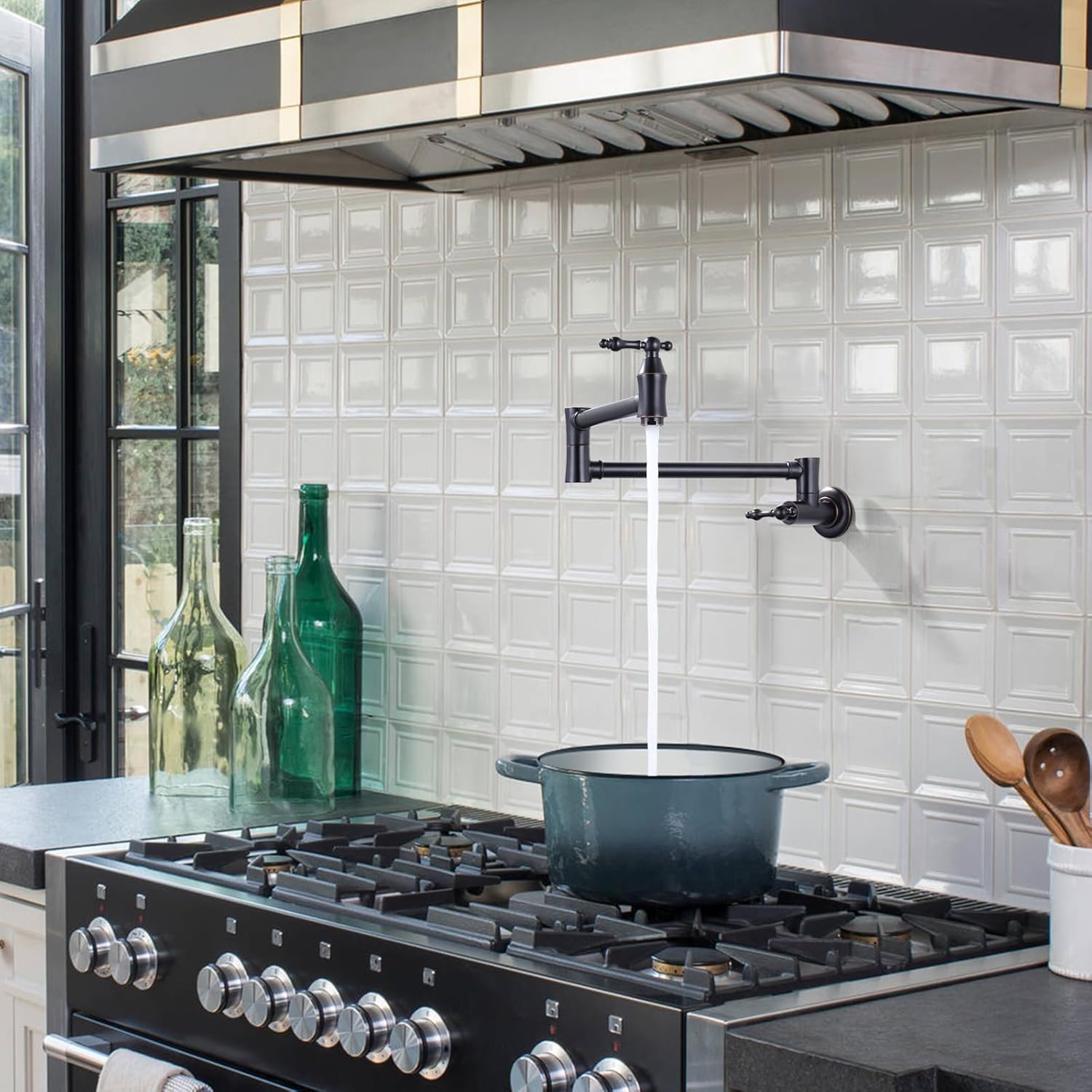 ARCORA Modern Oil Rubbed Bronze Wall Mount Pot Filler Commercial ...