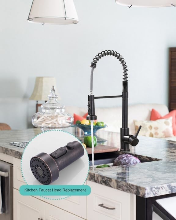 ARCORA Oil Rubbed Bronze 3-Function Kitchen Faucet Sprayer Head ...