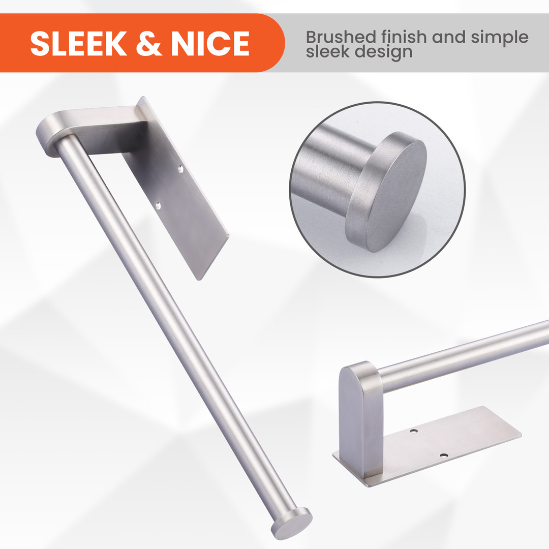 Wall Mount Stainless Steel Kitchen Paper Towel Holder Under Cabinet in ...